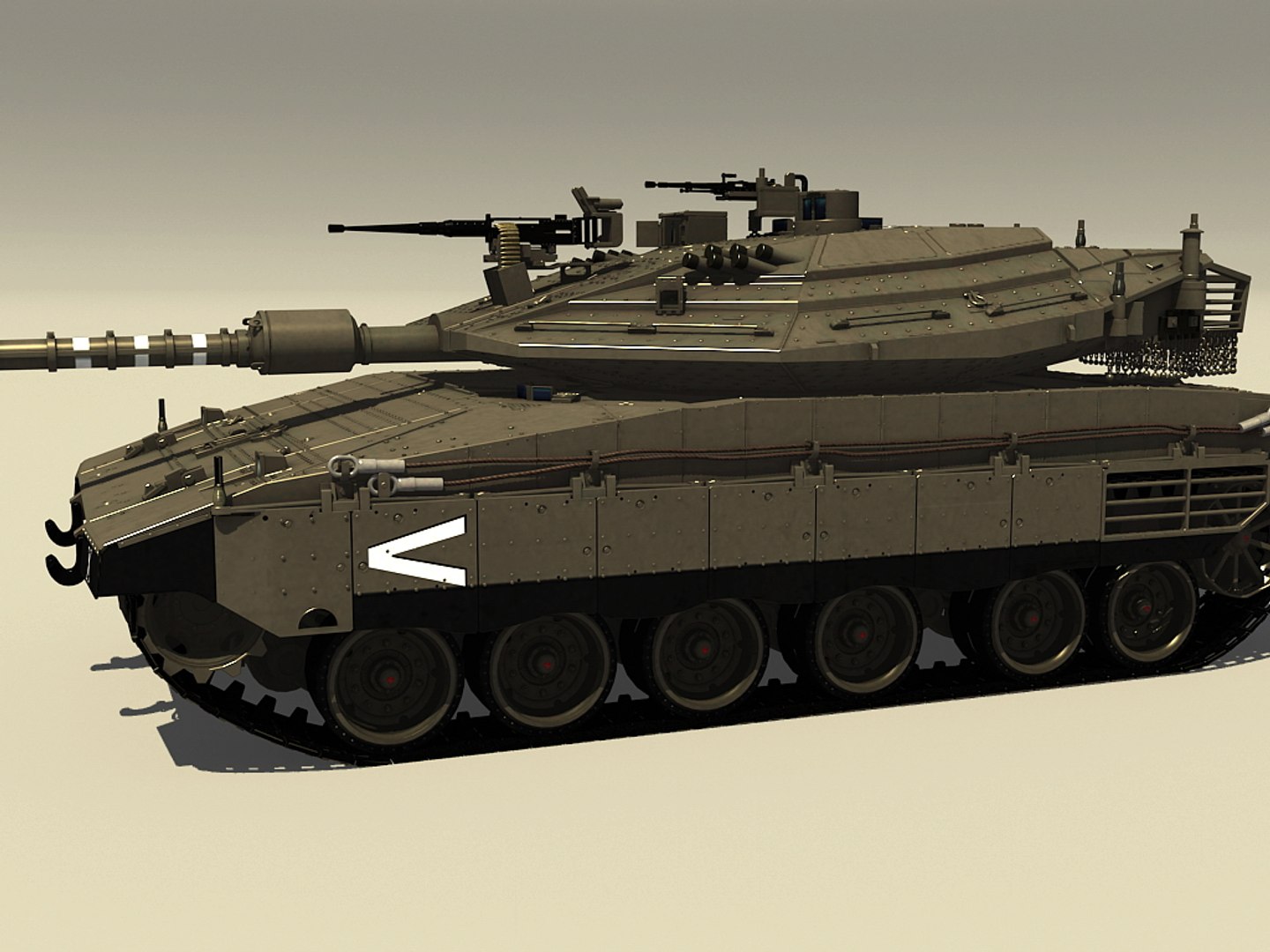 3d Merkava Mk Iv Battle Tank Model