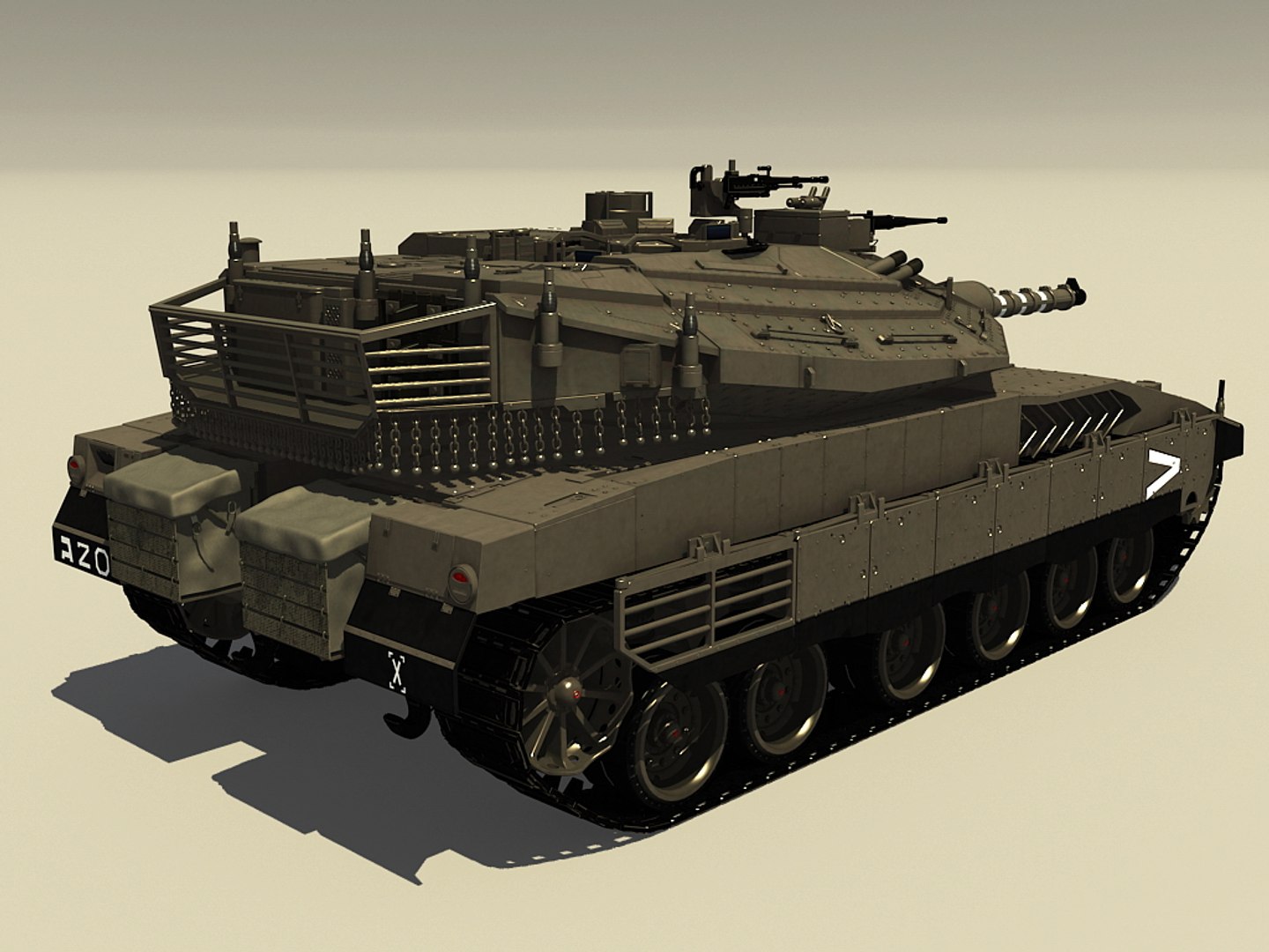 3d Merkava Mk Iv Battle Tank Model