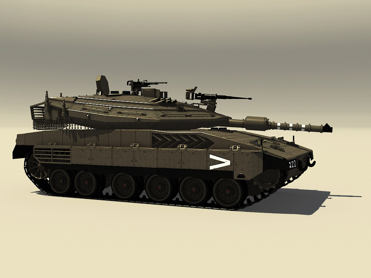3d Merkava Mk Iv Battle Tank Model