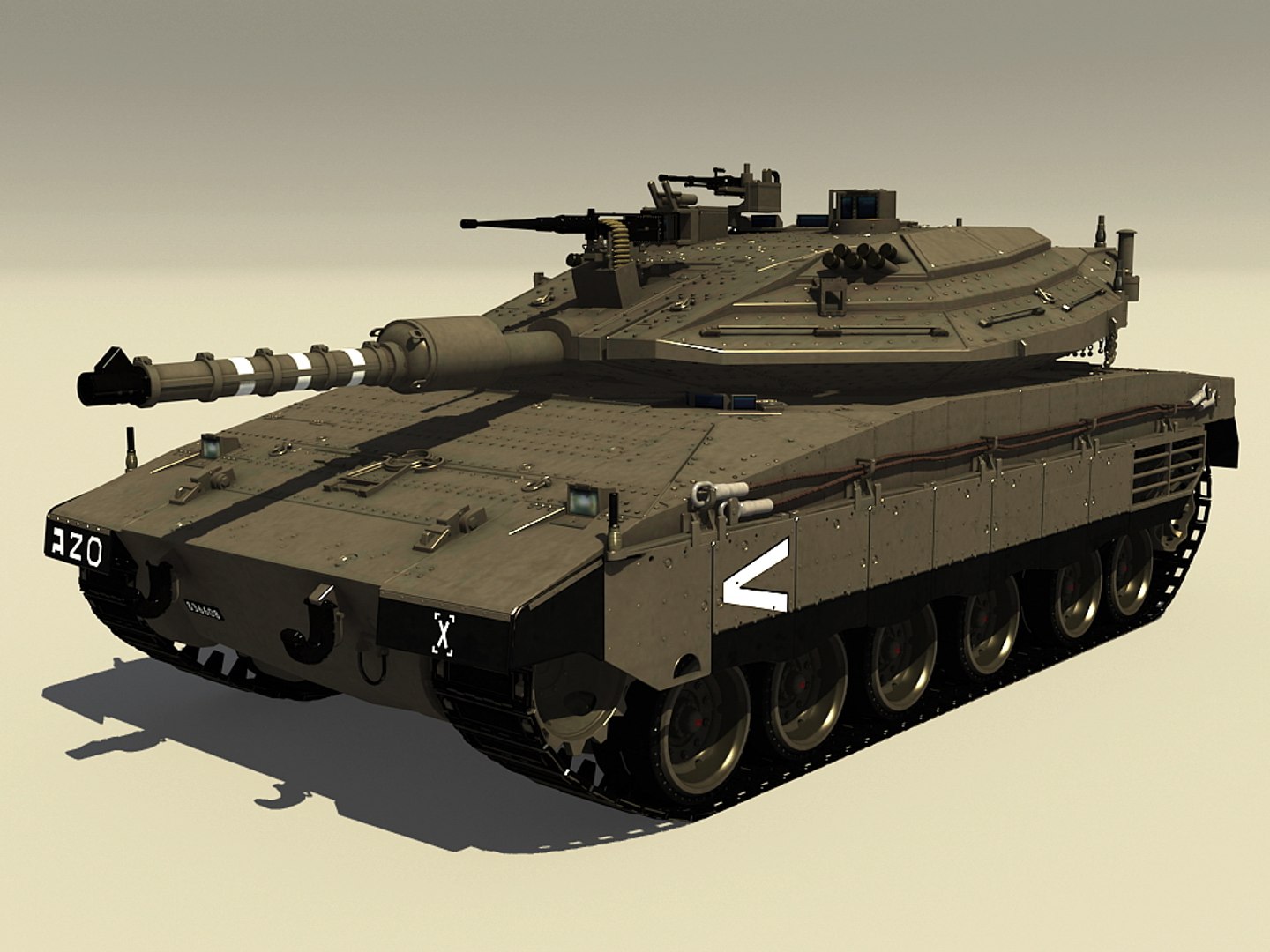 3d Merkava Mk Iv Battle Tank Model