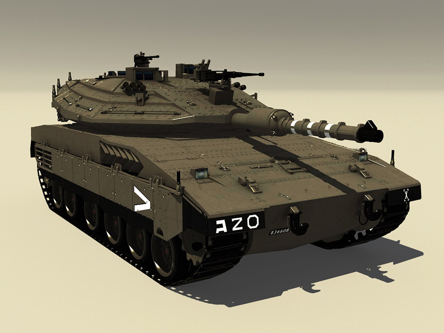 3d Merkava Mk Iv Battle Tank Model