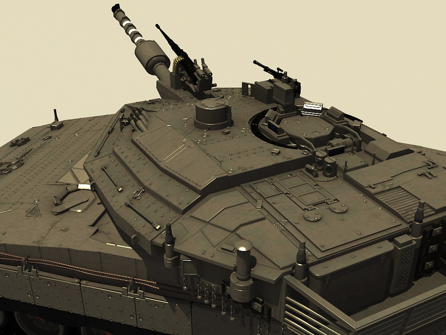 3d Merkava Mk Iv Battle Tank Model