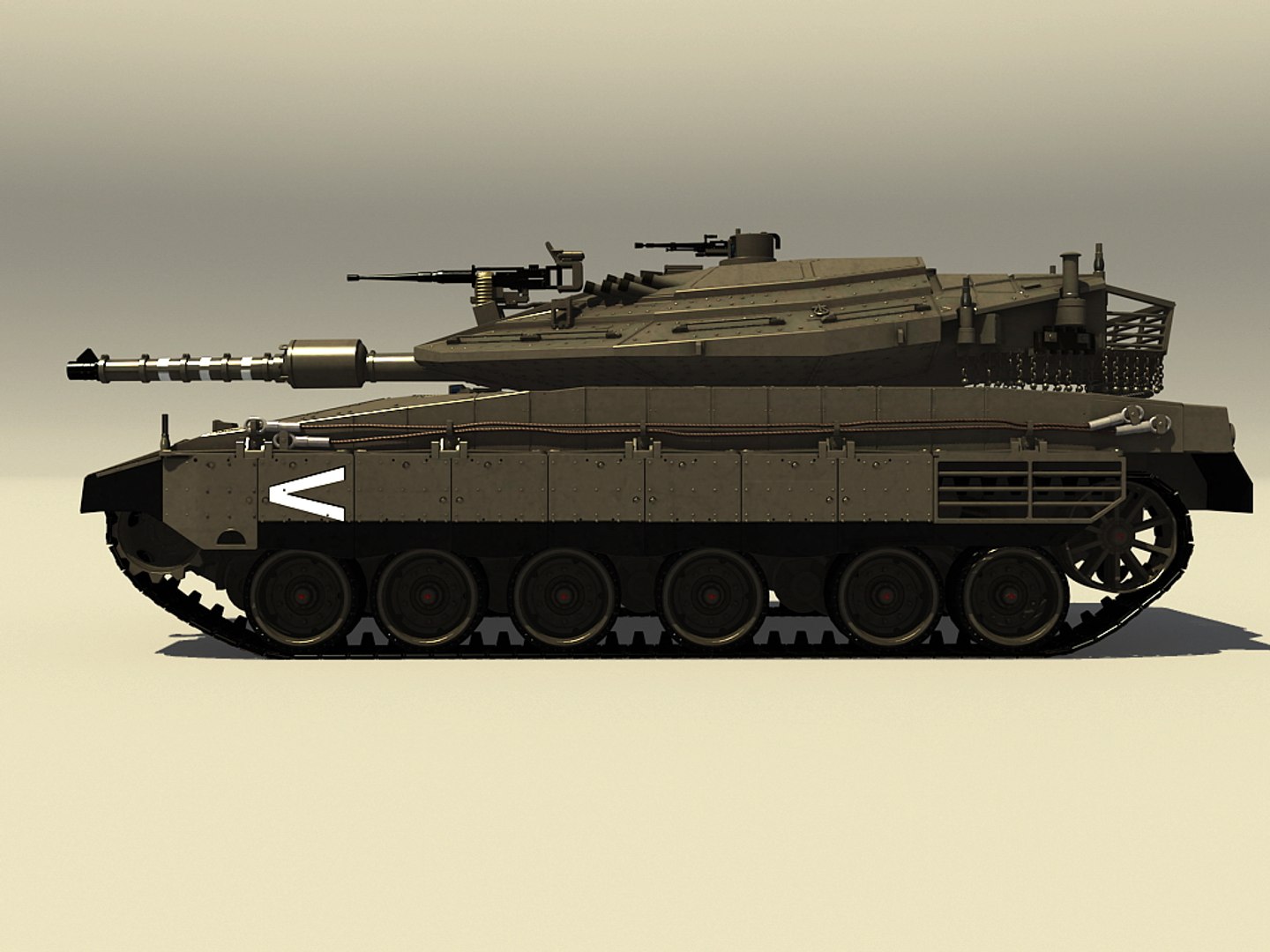 3d Merkava Mk Iv Battle Tank Model