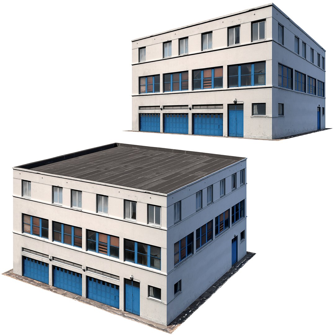 3D Low Poly Building 8K Texture Model - TurboSquid 1858707