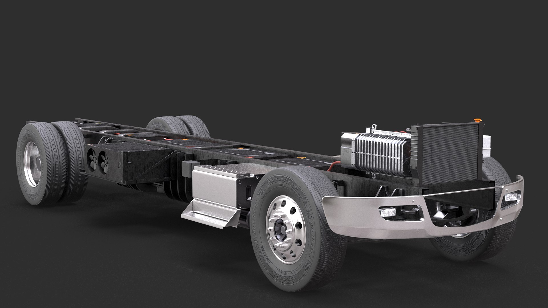 3D Full Electric Truck Chassis Model - TurboSquid 2056170