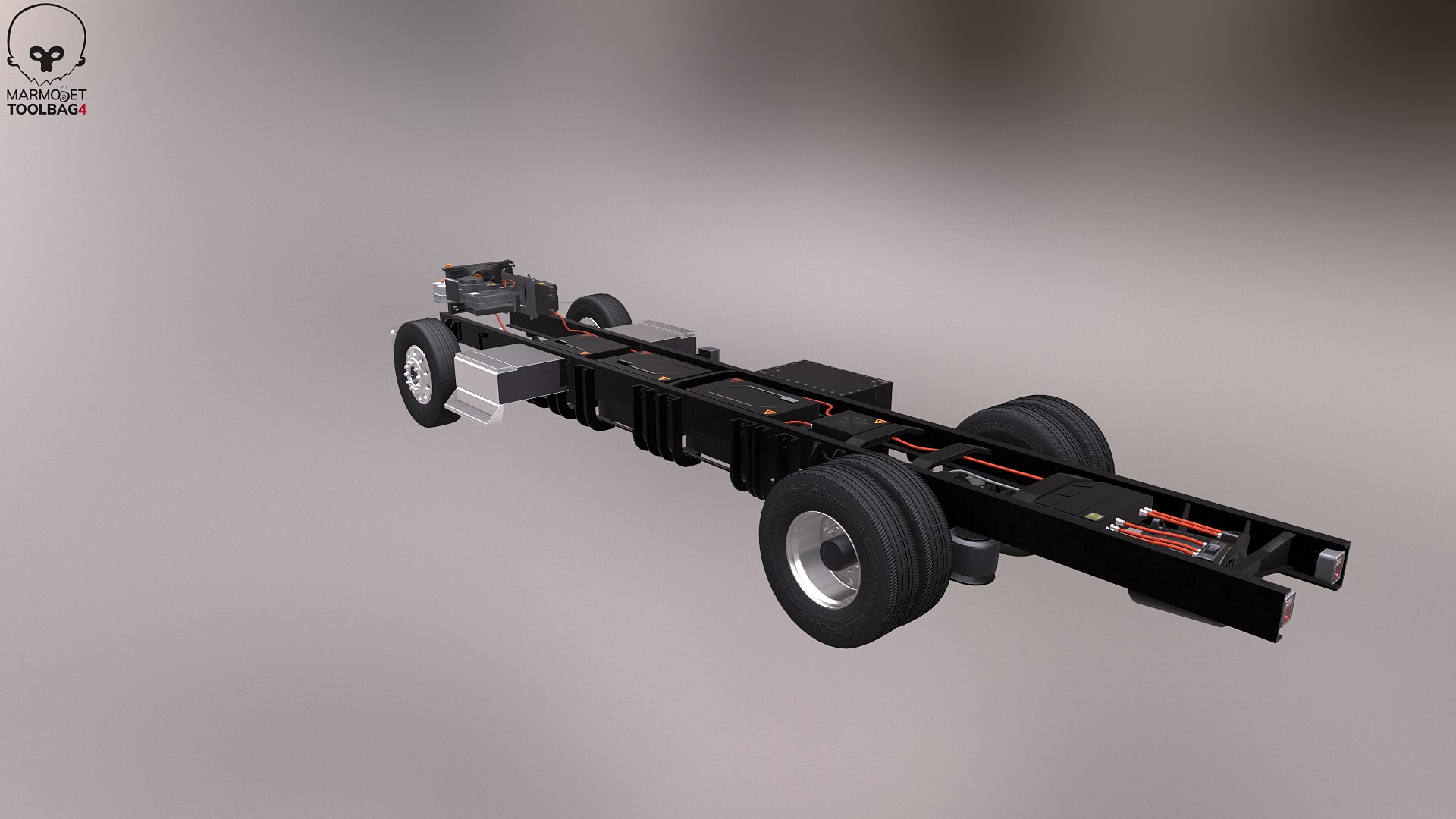 3d Full Electric Truck Chassis Model Turbosquid 2056170