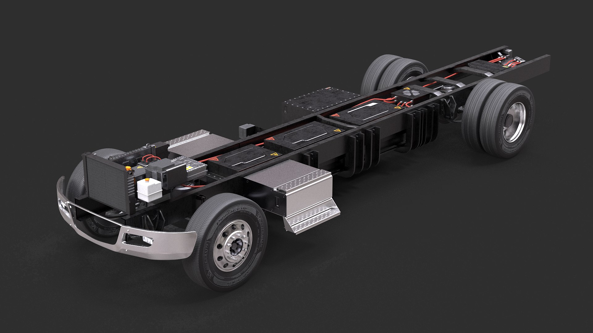 3D Full Electric Truck Chassis model - TurboSquid 2056170
