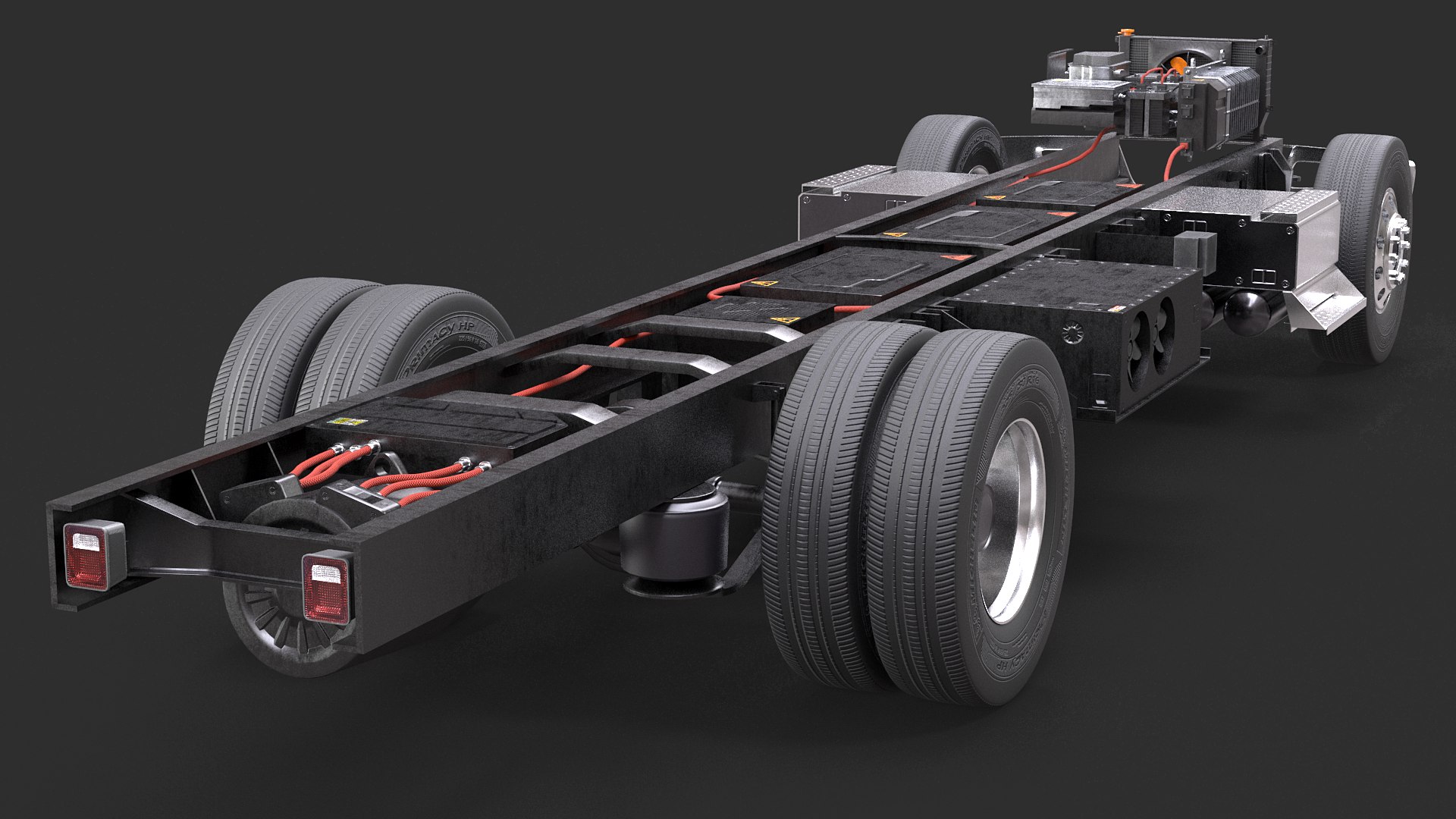 3d Full Electric Truck Chassis Model Turbosquid 2056170