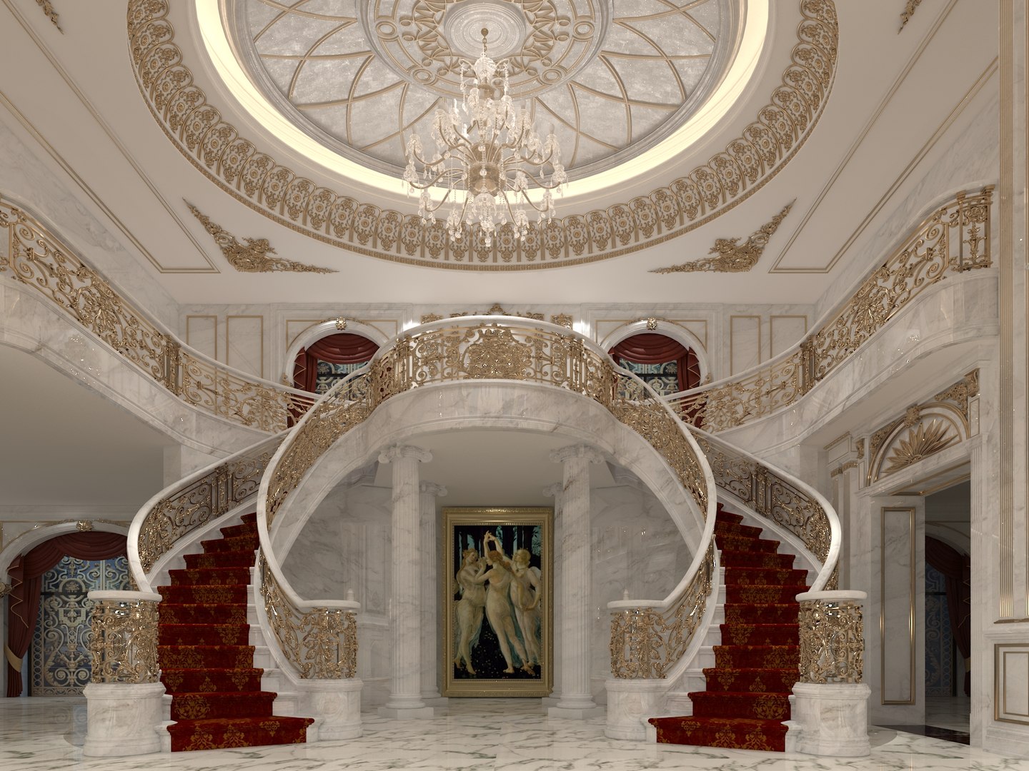 3D Lobby Scene 06 - TurboSquid 2032399