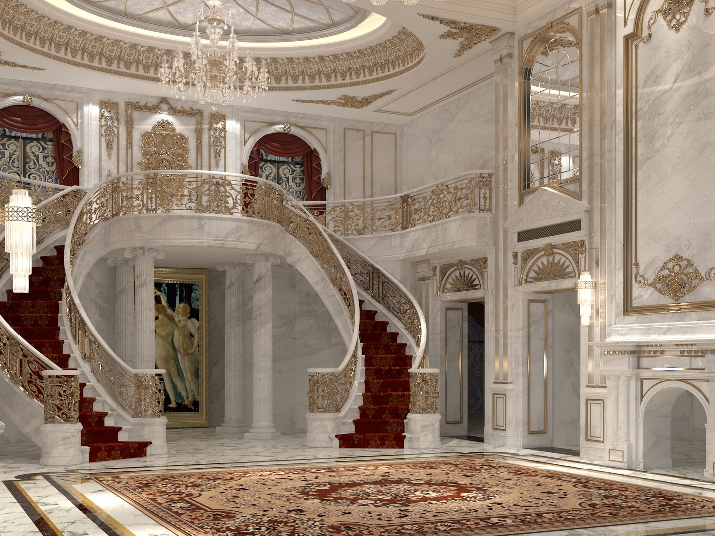 3D Lobby Scene 06 - TurboSquid 2032399