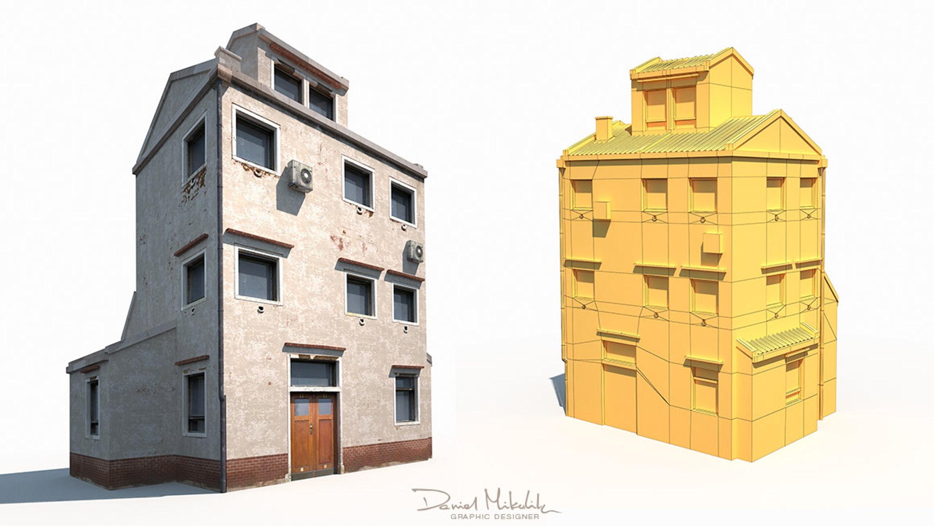 3D Old Buildings Model - TurboSquid 1210173