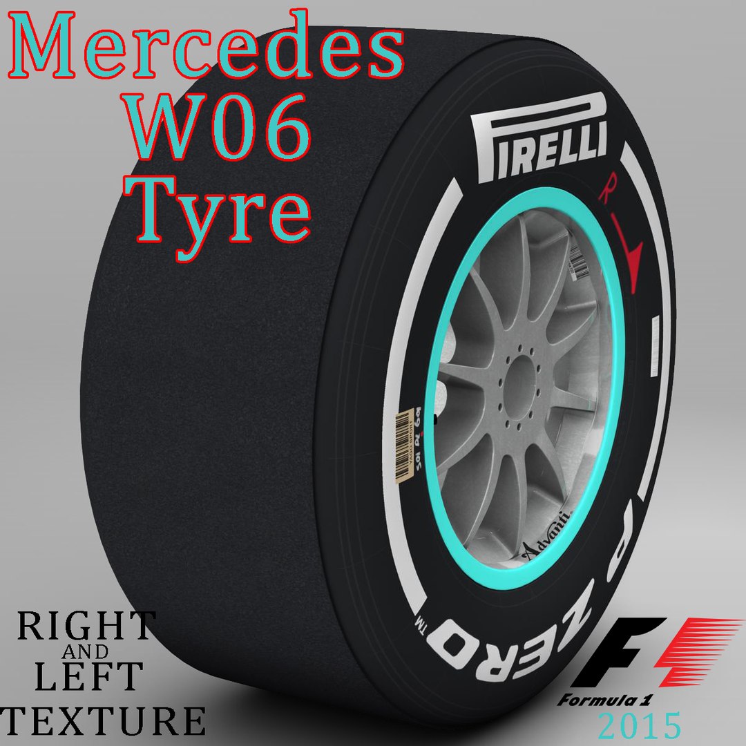 Pirelli Tyre W06 3d Model