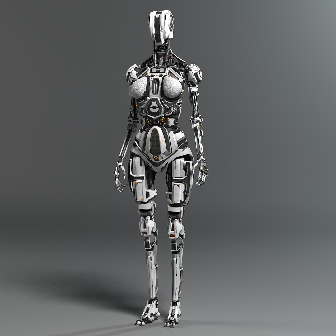 3d Model Female Robot