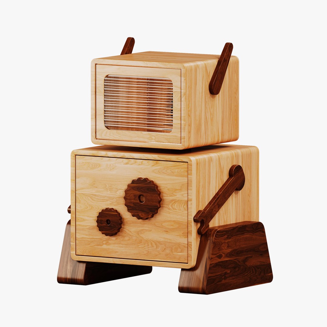3D Childrens Bedside Table In The Shape Of A Robot - TurboSquid 2168628