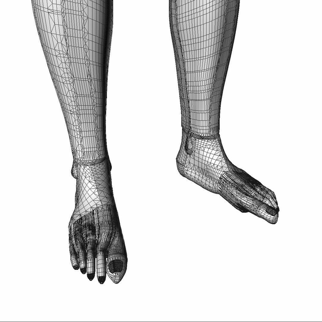 3d Realistically Male Legs Model
