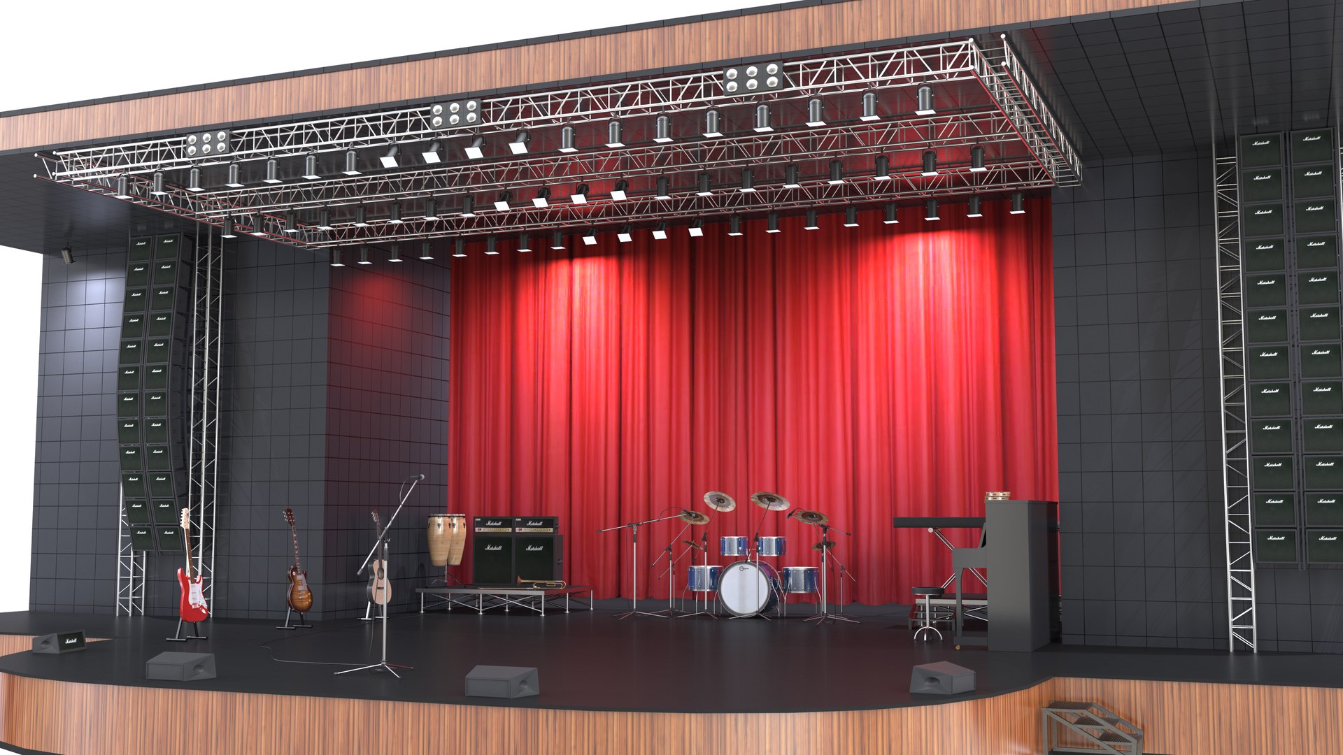 Concert Scene 3D Model - TurboSquid 1526211