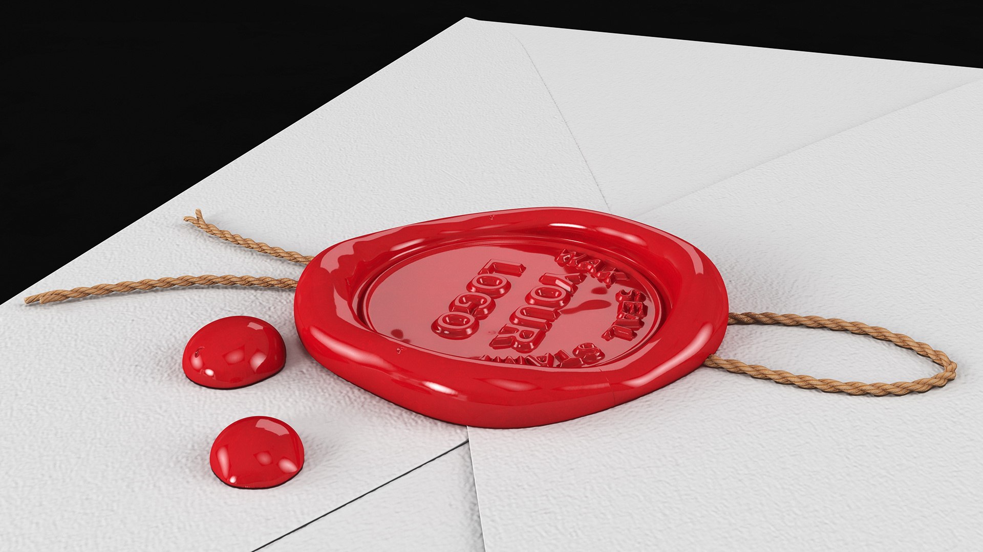 3D Paper Envelope Red Wax - TurboSquid 1605311