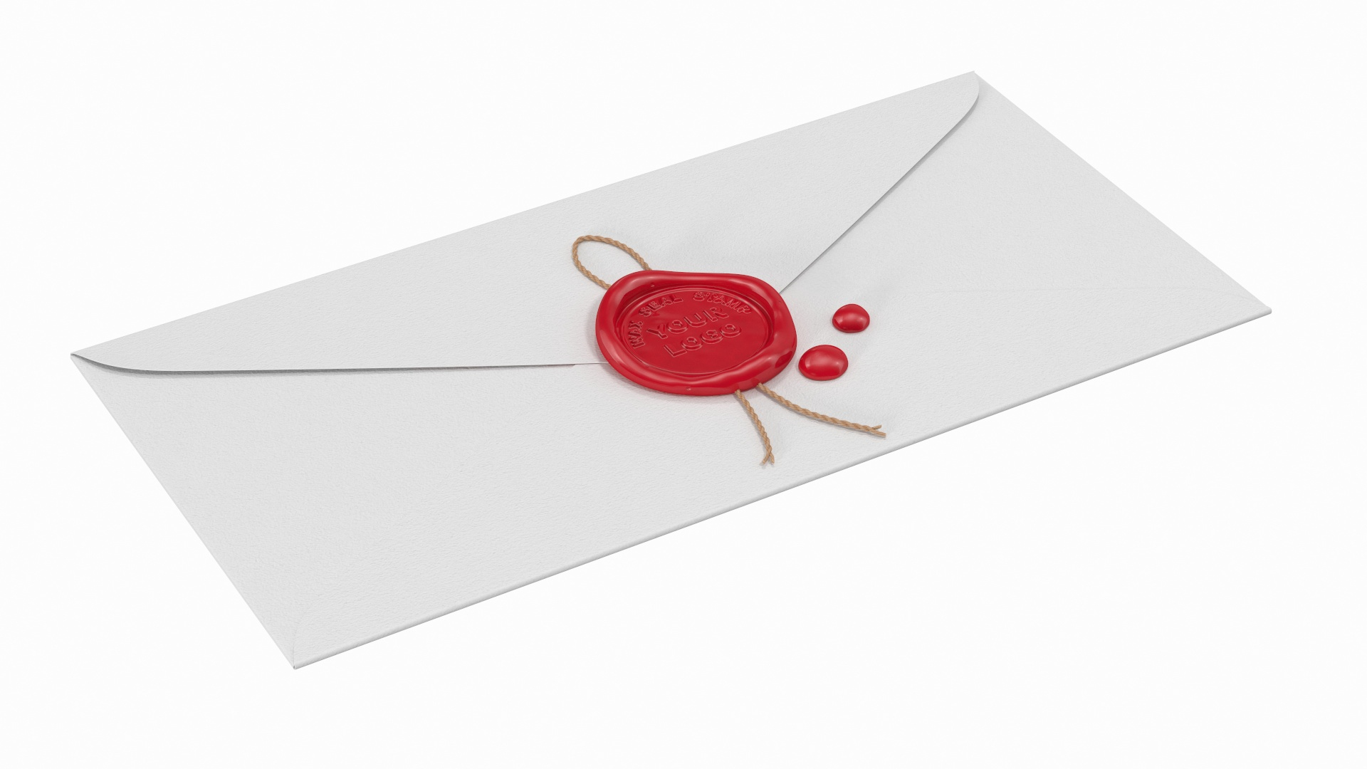 3D Paper Envelope Red Wax - TurboSquid 1605311