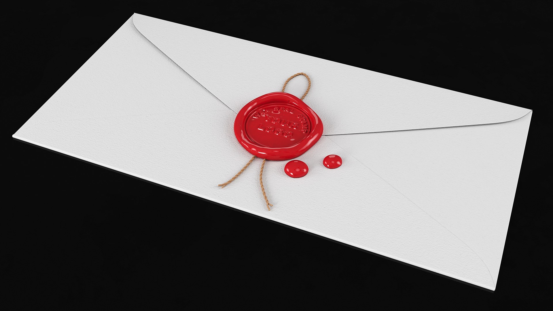 3D Paper Envelope Red Wax - TurboSquid 1605311
