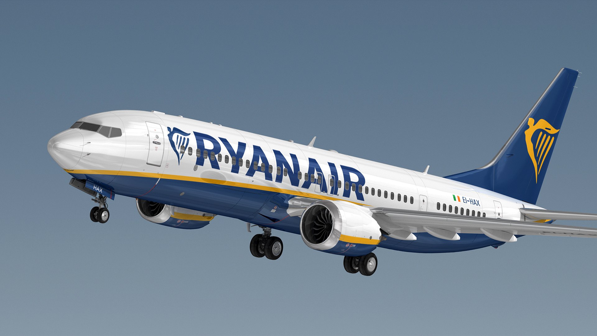 Boeing 737-8 MAX Ryanair model - TurboSquid 1993895