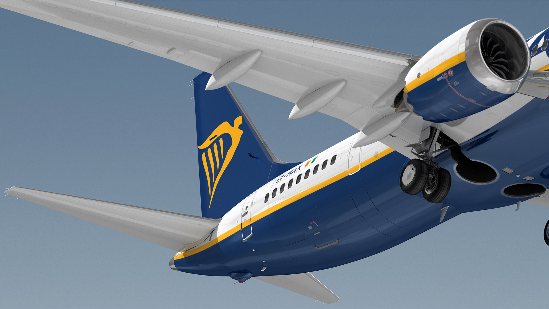 Boeing 737-8 MAX Ryanair model - TurboSquid 1993895