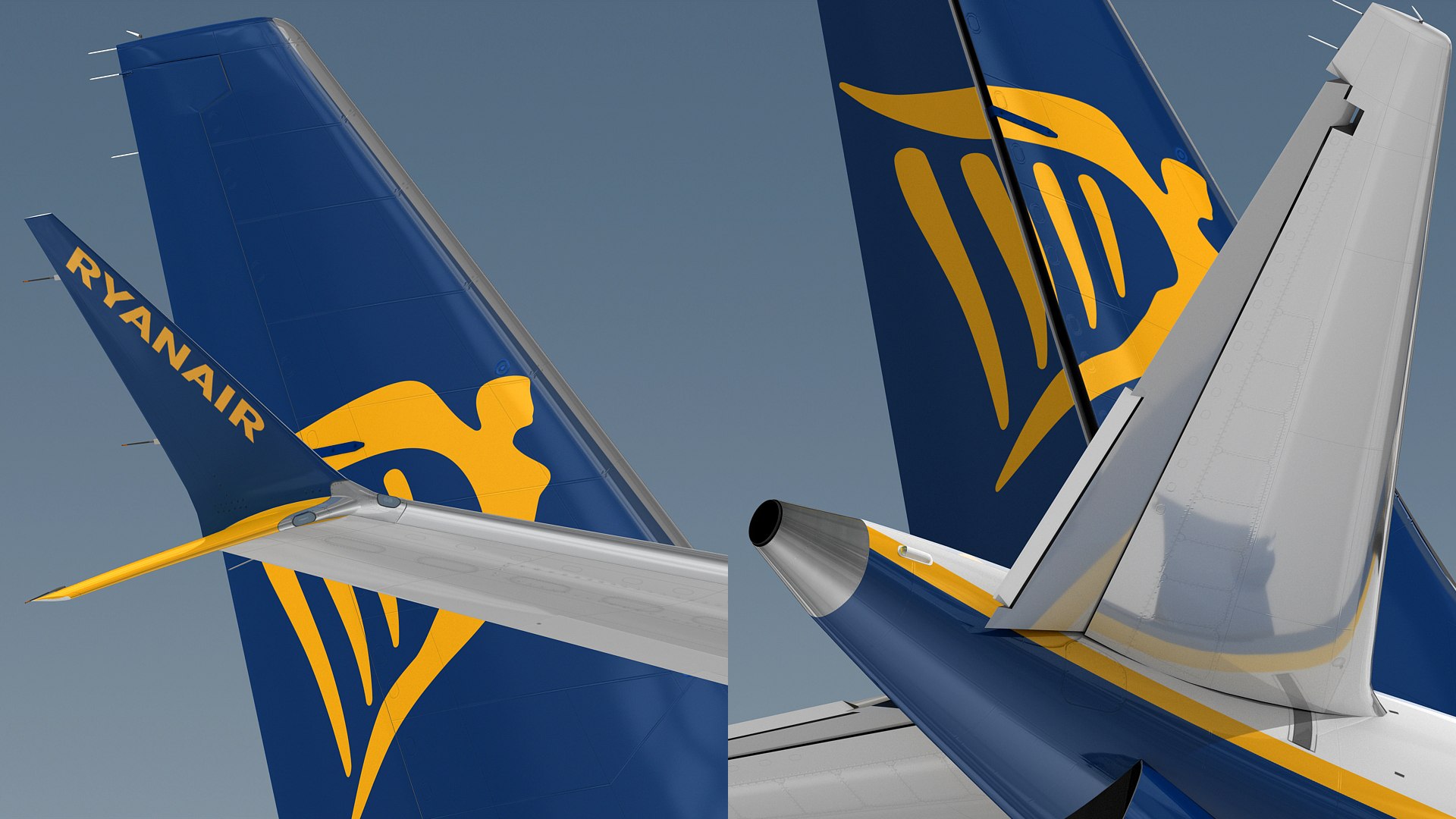 Boeing 737-8 MAX Ryanair model - TurboSquid 1993895