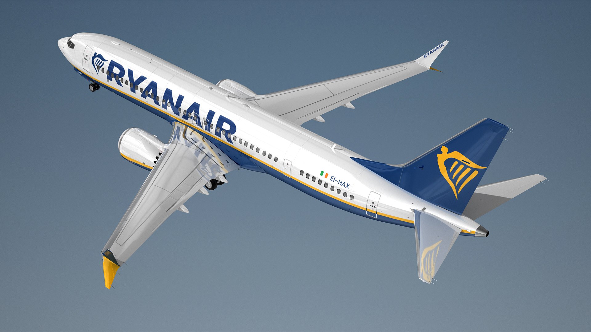 Boeing 737-8 MAX Ryanair model - TurboSquid 1993895
