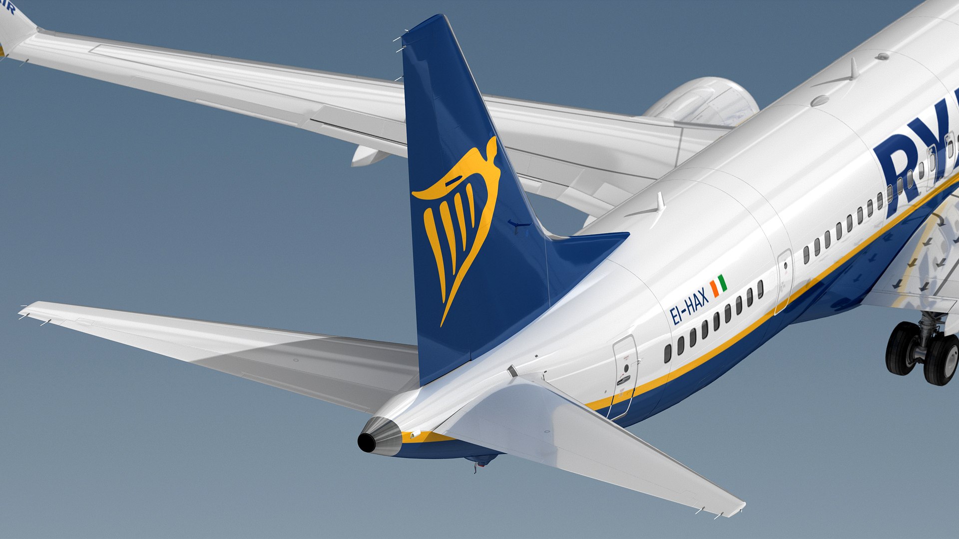 Boeing 737-8 MAX Ryanair model - TurboSquid 1993895
