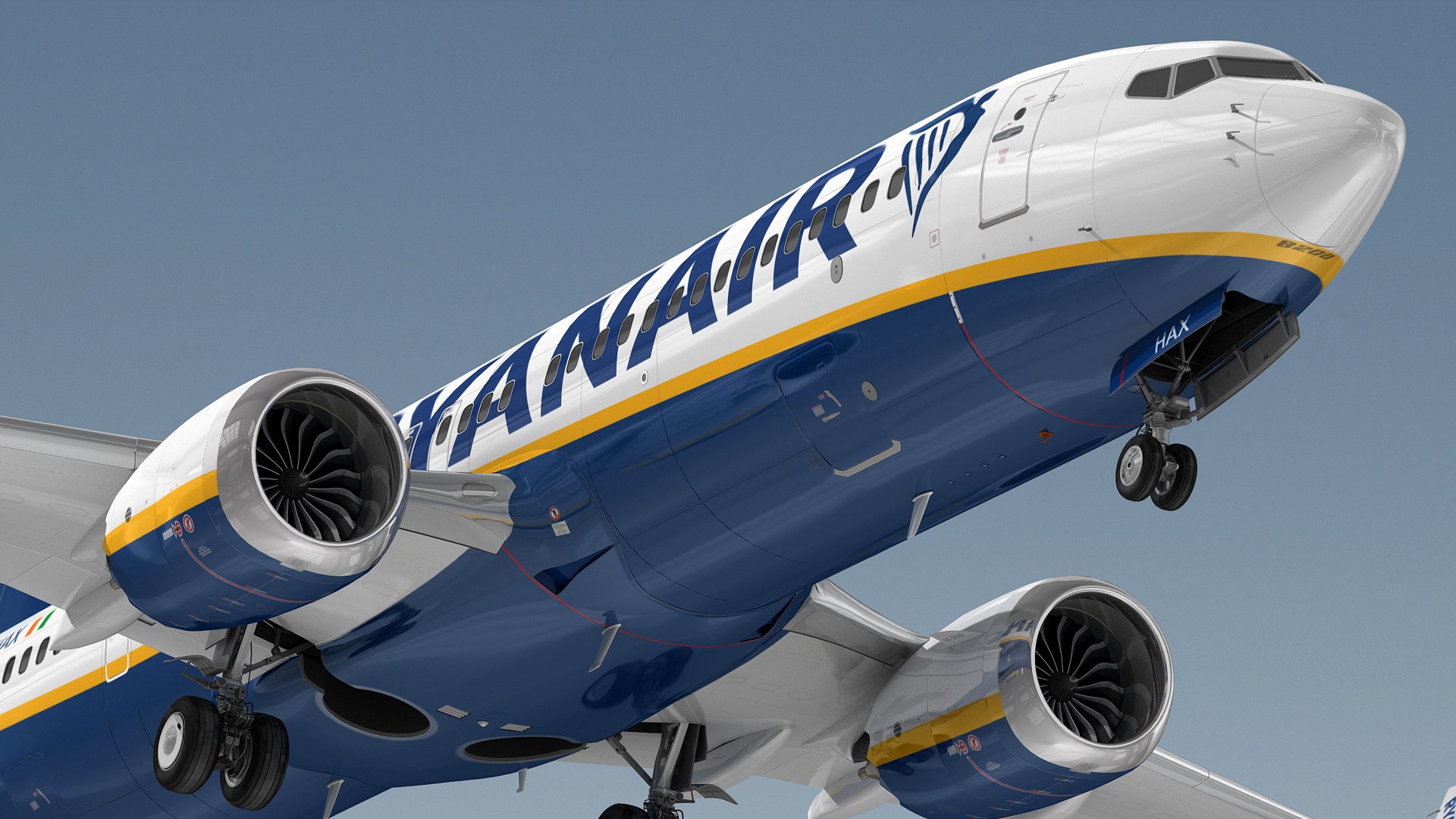 Boeing 737-8 MAX Ryanair model - TurboSquid 1993895