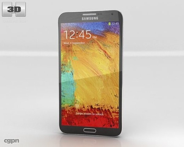 modelo 3d Samsung Galaxy Note 3 Black - TurboSquid 1131201