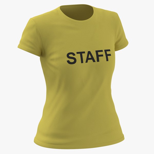 Female Crew Neck Worn Yellow Staff 03(1) model - TurboSquid 1731921