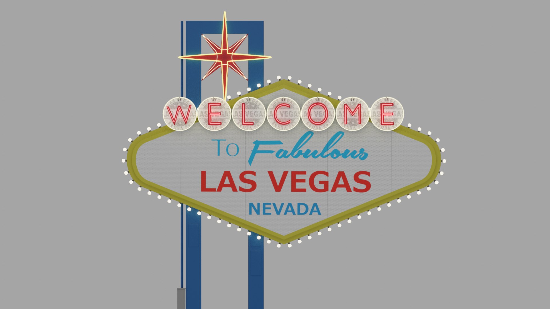 Las vegas sign model - TurboSquid 1432884
