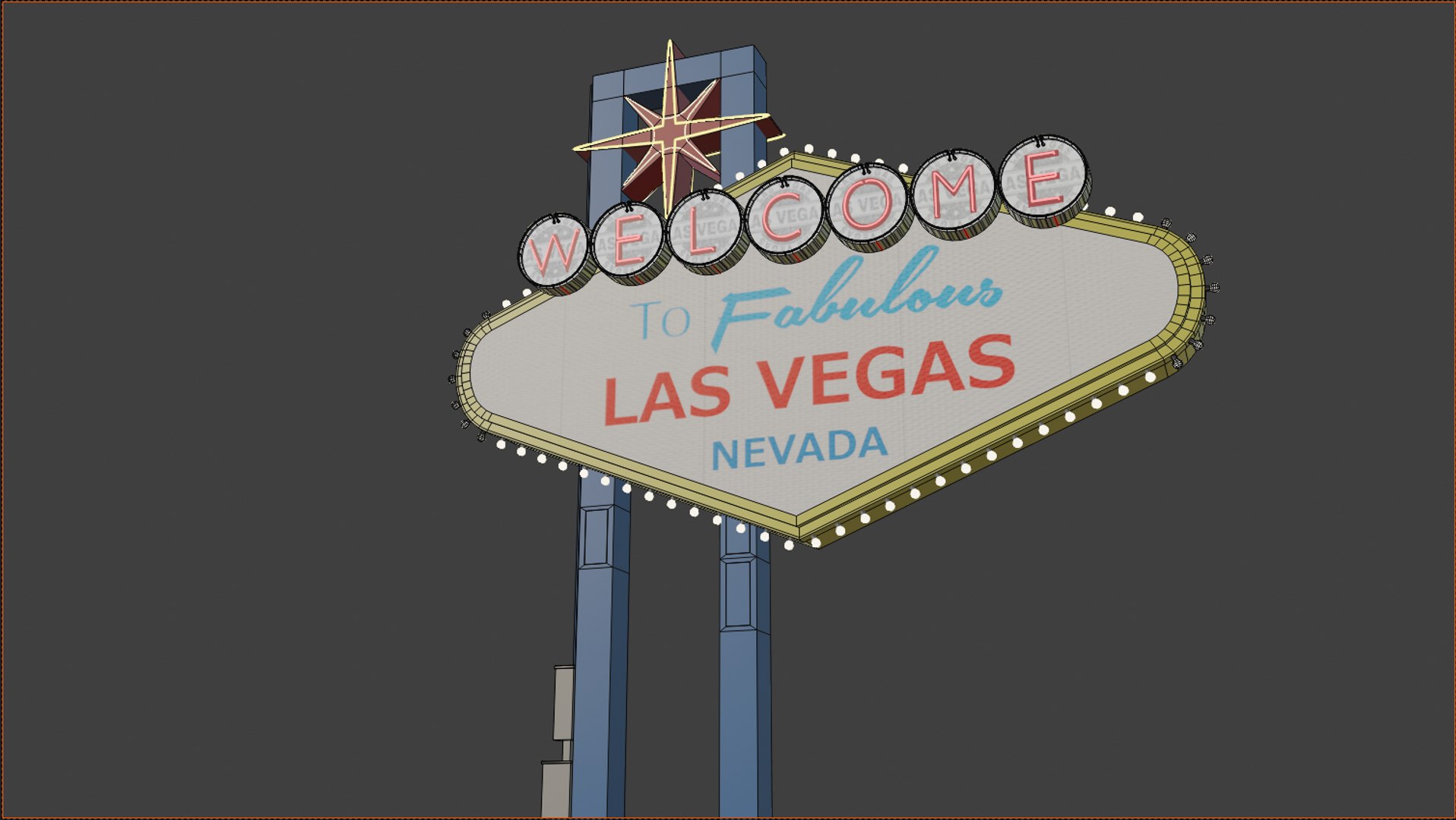 Las vegas sign model - TurboSquid 1432884
