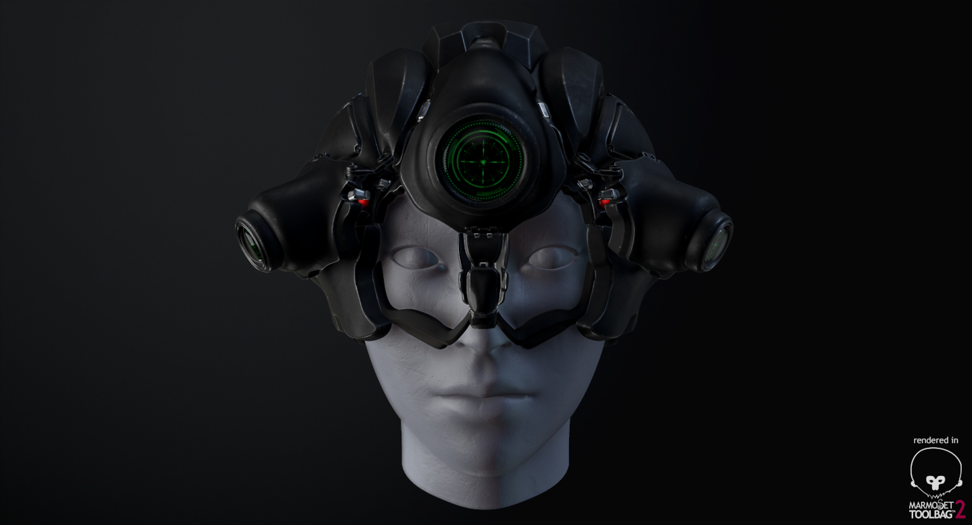 3d Model Sci-fi Helmet Rig 2