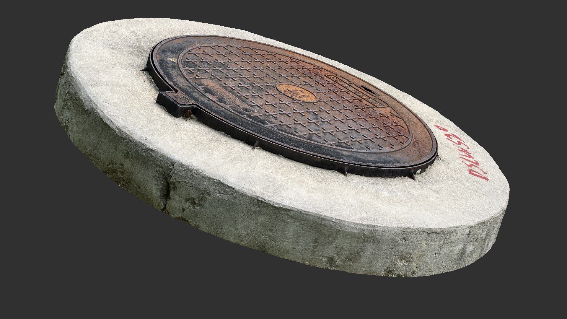 3D Model 3D Scan Of Manhole Cover - TurboSquid 2132357