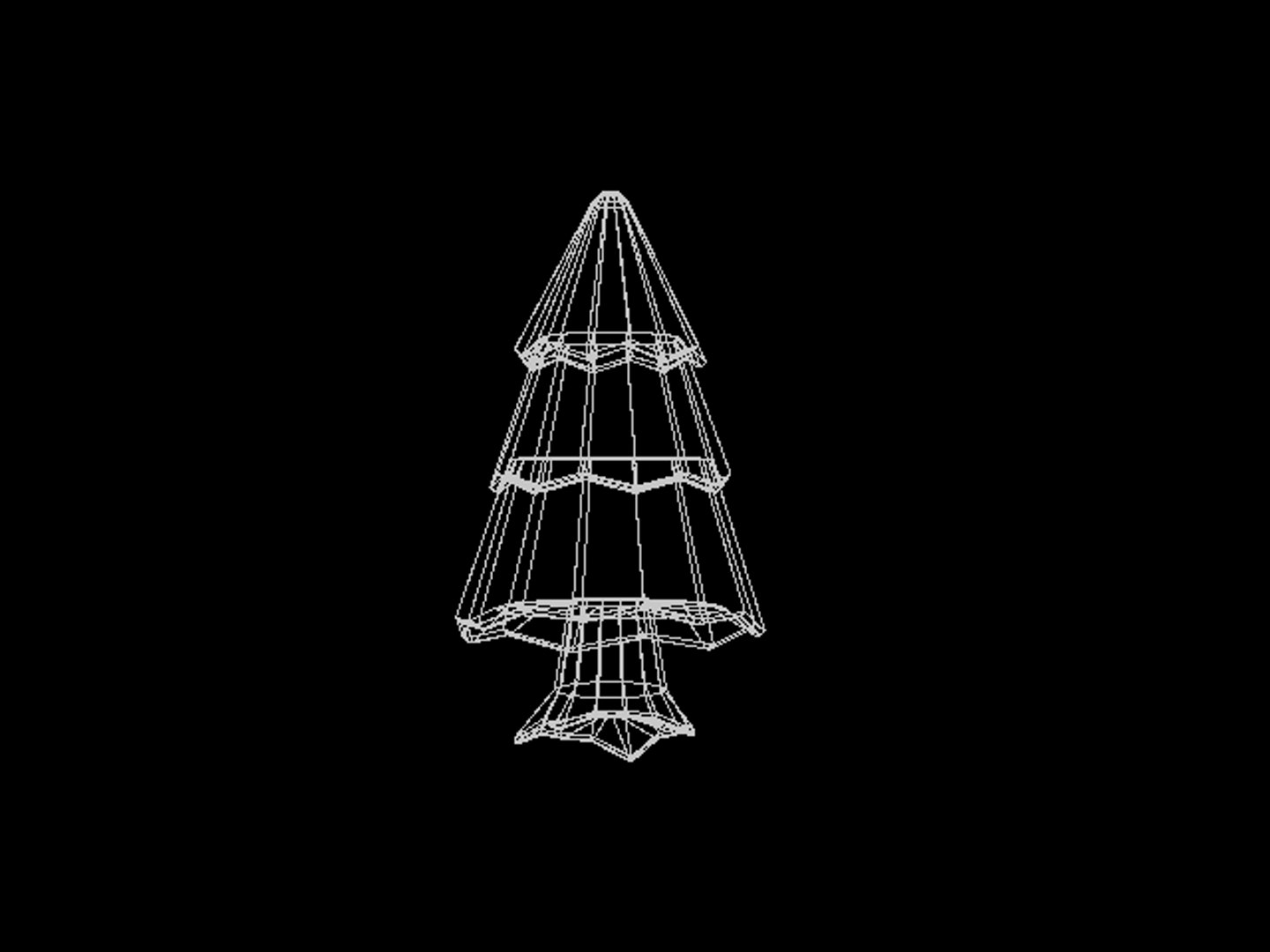 Maya Cartoon Pine Tree