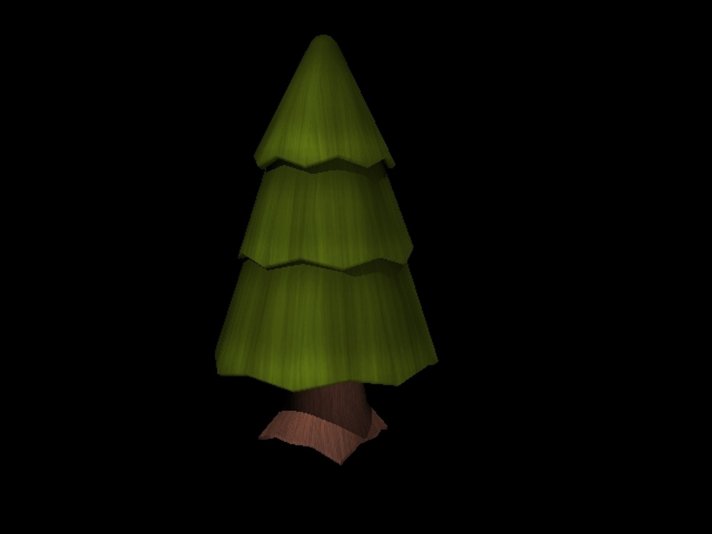 Maya Cartoon Pine Tree