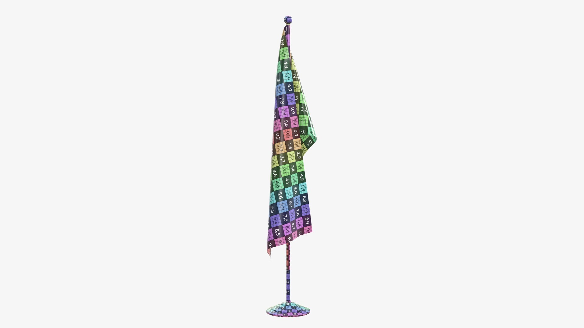 Decorative desk flag 3D model - TurboSquid 1697849