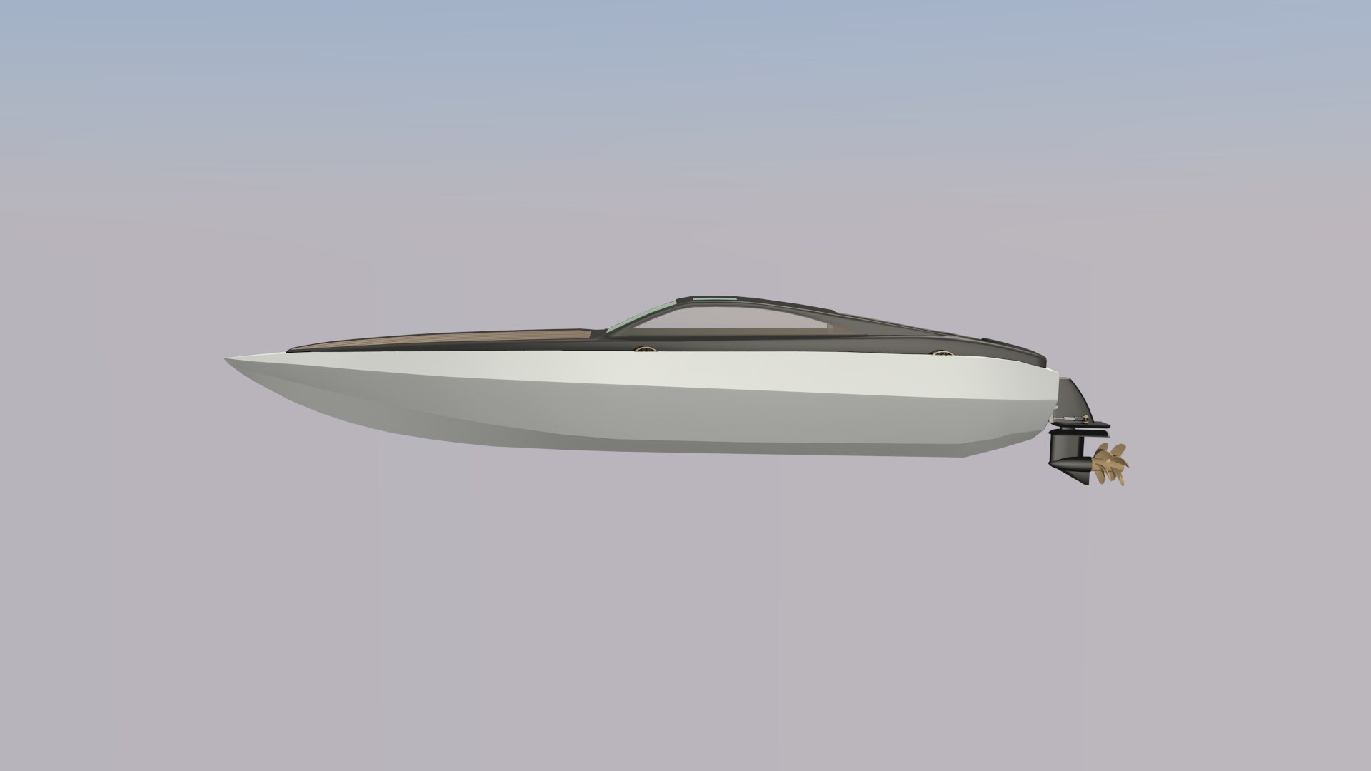 3d Model Concept Speedboat