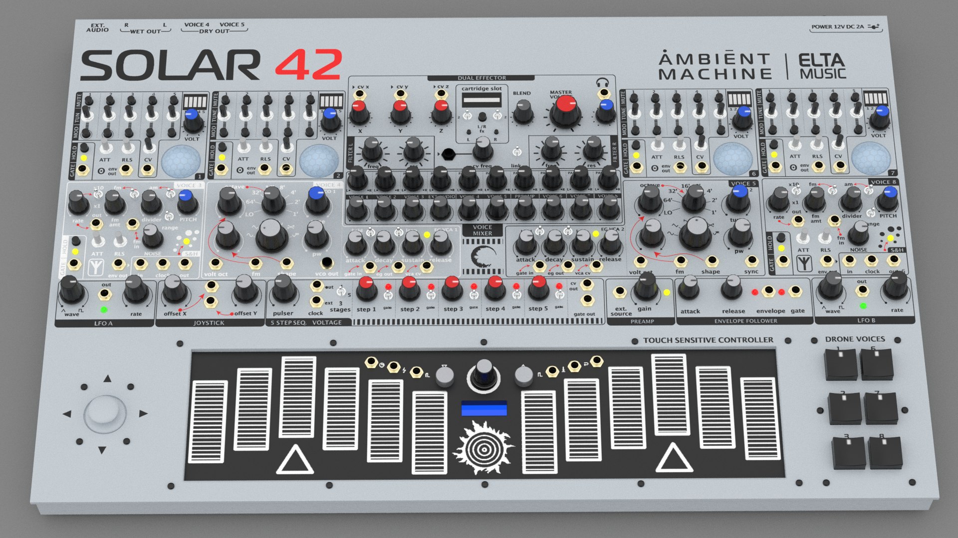 3D Solar 42 Drone Ambient Machine White Cream Model - TurboSquid 2244238