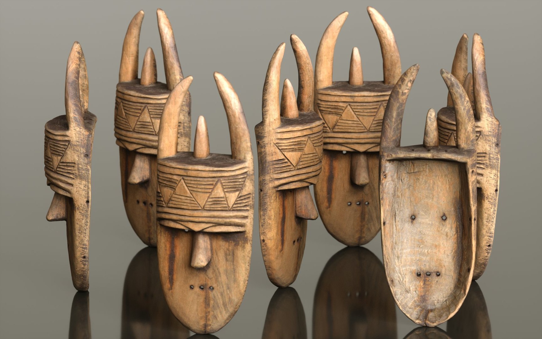 3D African Mask - TurboSquid 1451602