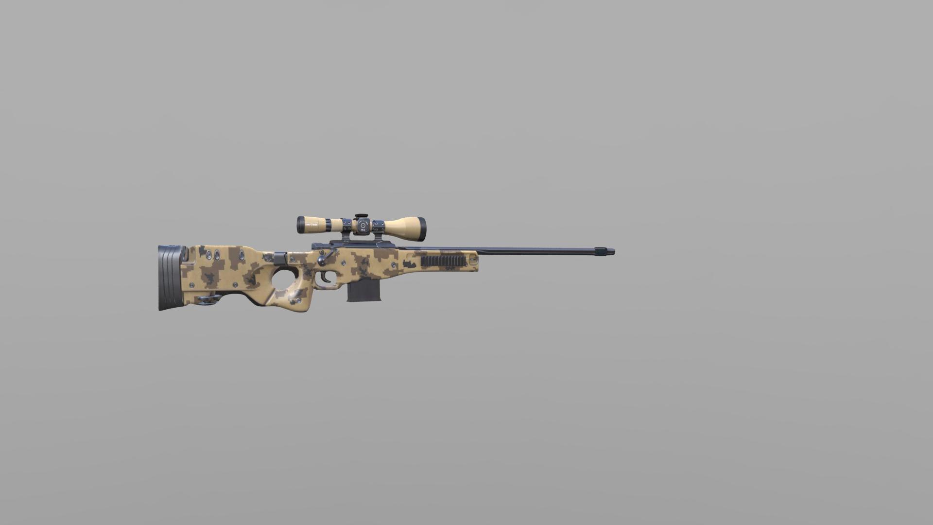3D Awm Bolt Action Sniper Rifle - TurboSquid 1628361
