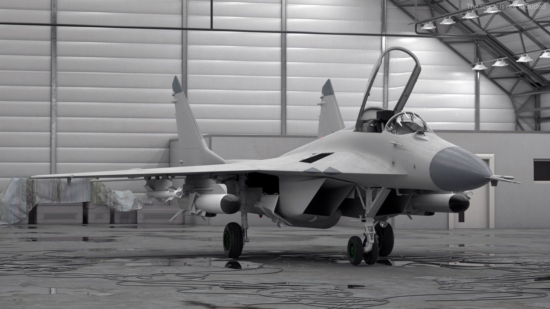 3D MiG 29 Fighter Aircraft with Armament Rigged for Cinema 4D ...