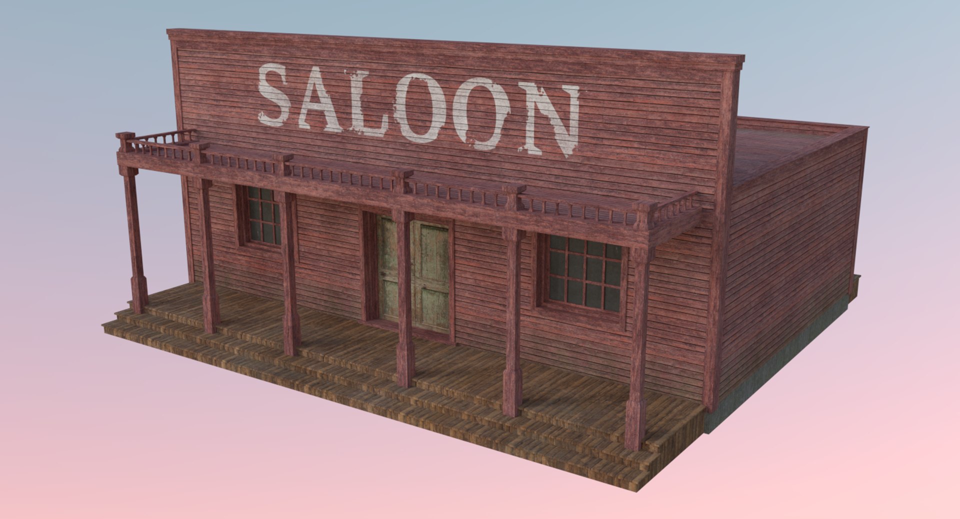 3D Model Western Building - TurboSquid 1171134