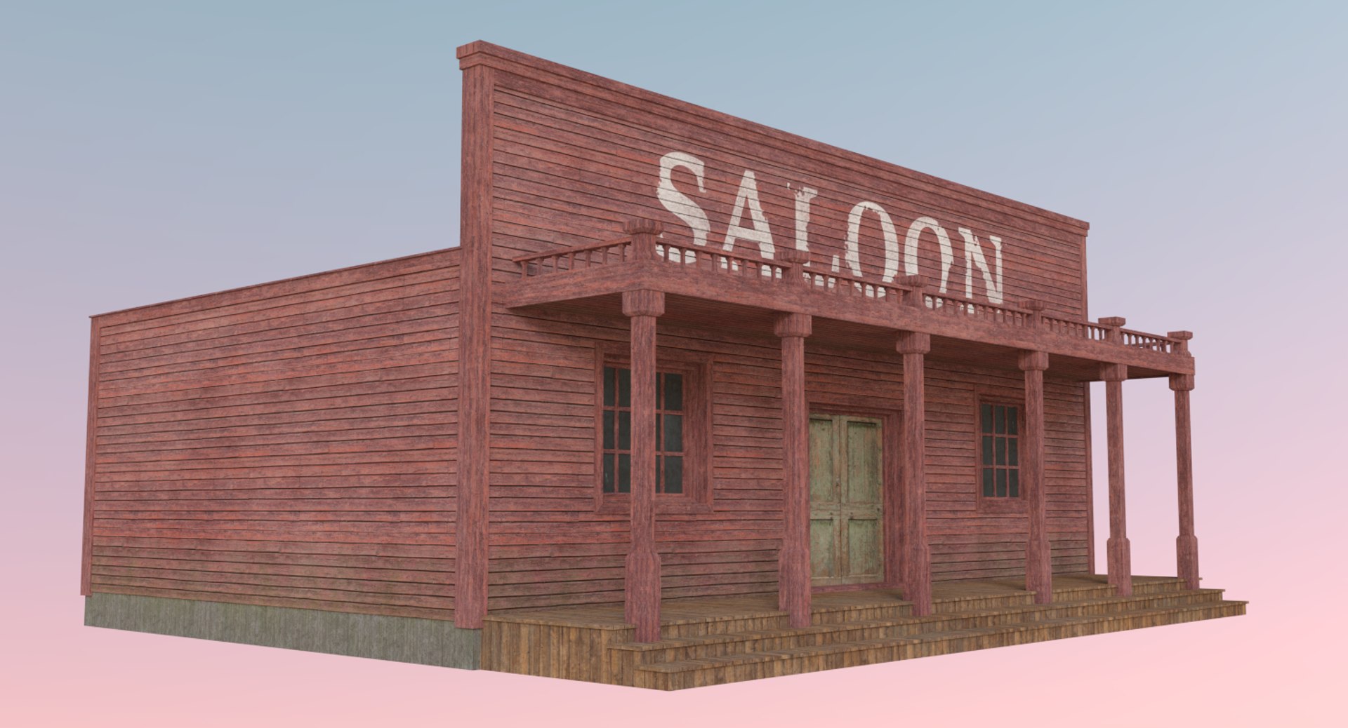 3D Model Western Building - TurboSquid 1171134