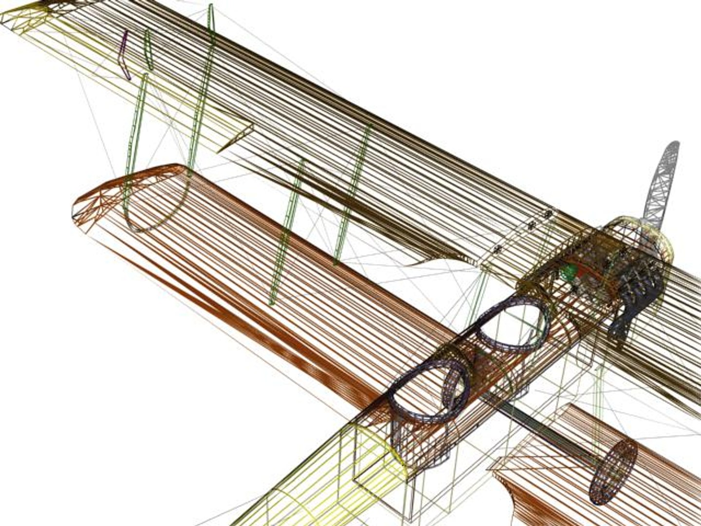 curtiss jenny 3d model