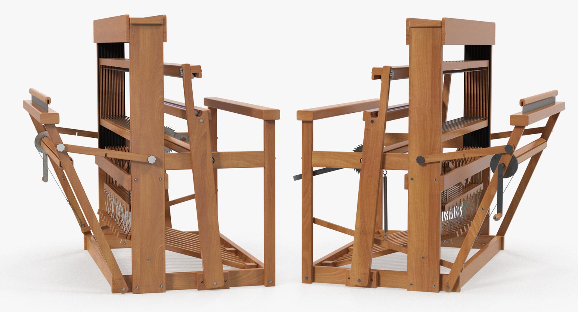 Vintage Wooden Loom Model - TurboSquid 1302158