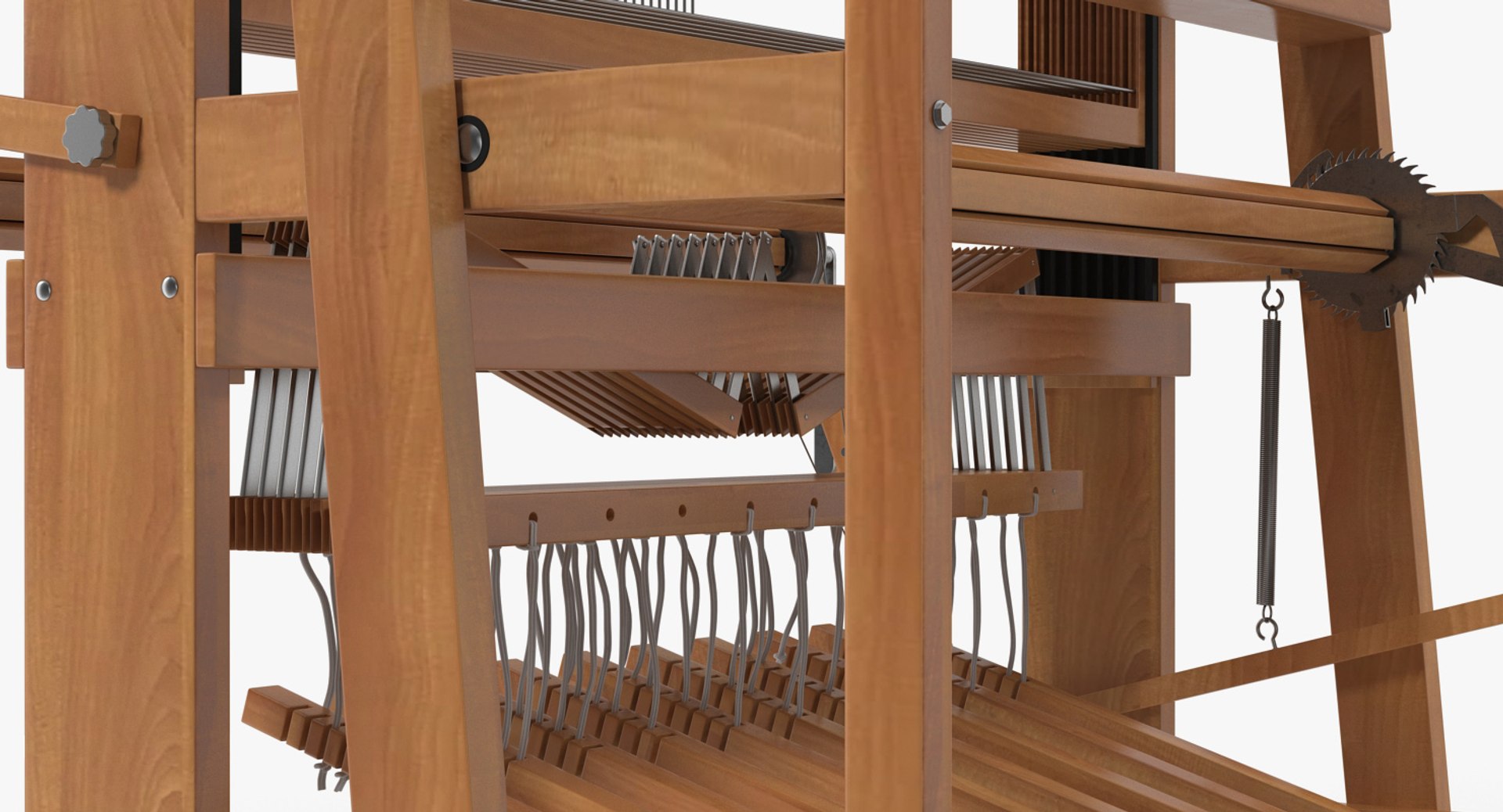 Vintage Wooden Loom Model - TurboSquid 1302158