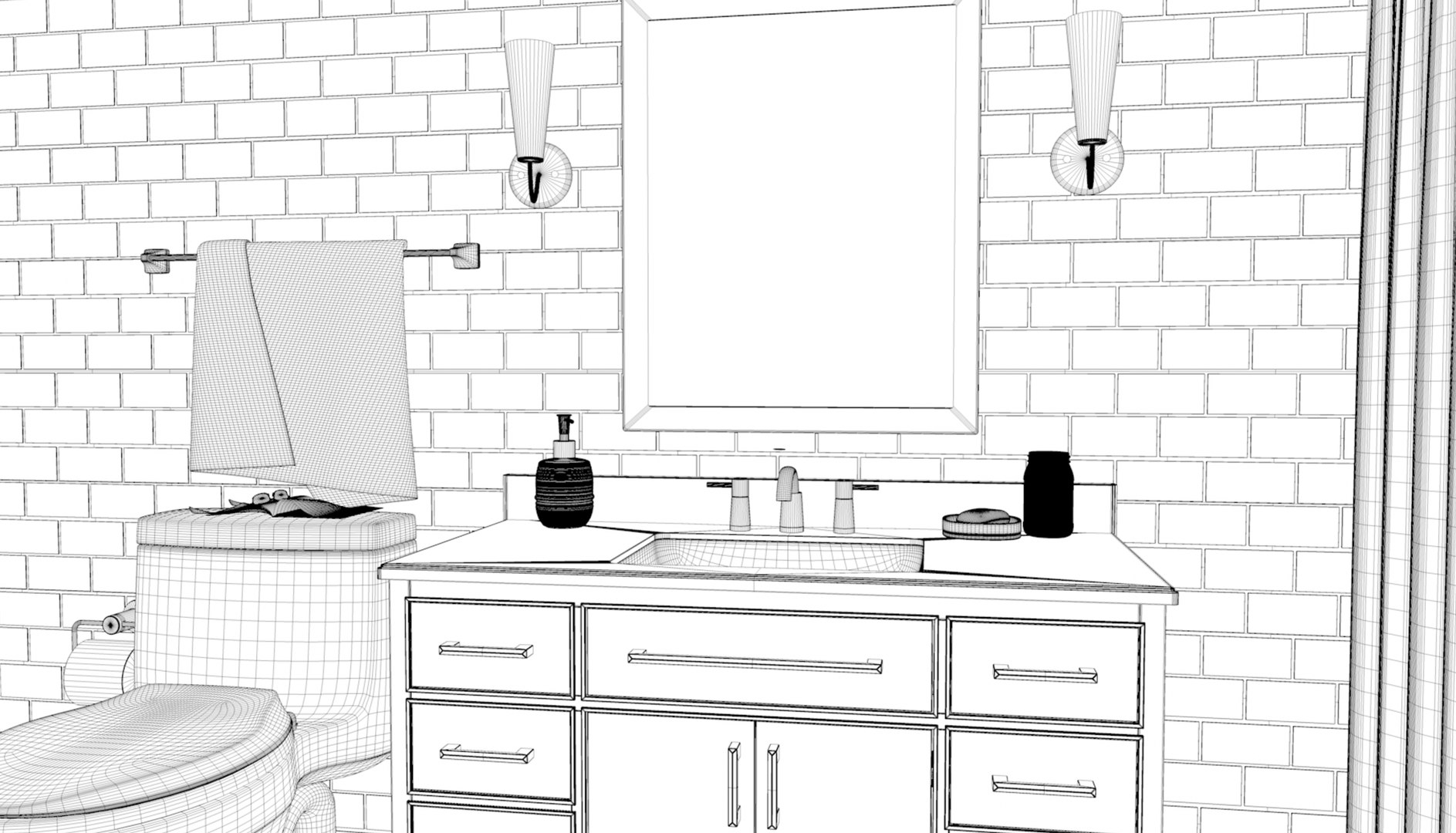 3D Model Toilet Room - TurboSquid 1508891