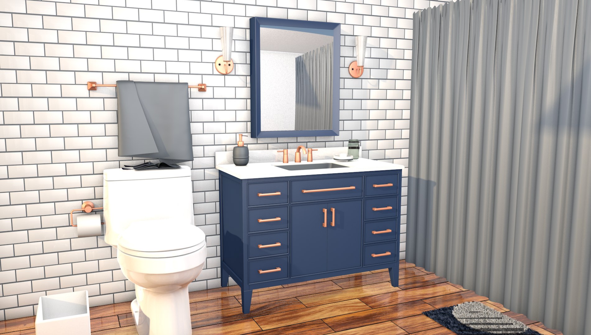 3D Model Toilet Room - TurboSquid 1508891